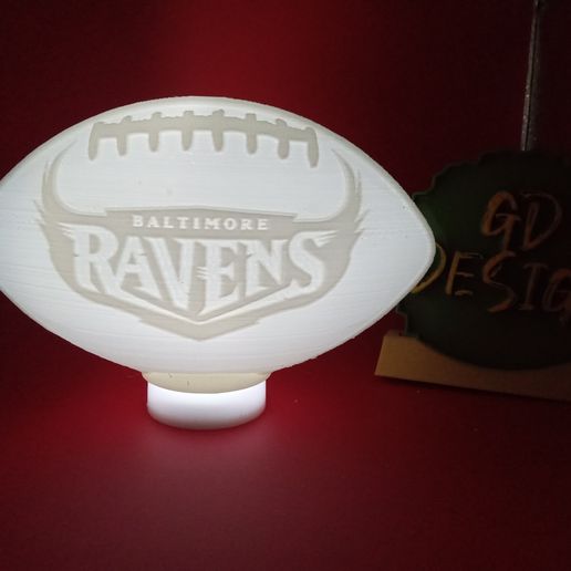 STL file Retro Baltimore Ravens NFL FOOTBALL LIGHT 🏈 ・3D printing idea ...