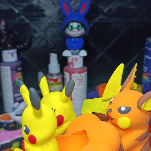 STL file Pikachu Family 👪 ・3D printer model to download・Cults