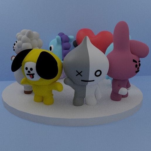 STL file Bts group plush mascot 🚐 ・3D printing model to download・Cults