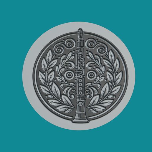 3D file Oboe Music Medallion Oboe 3d Print Model 🎵 ・3D printing model to download・Cults