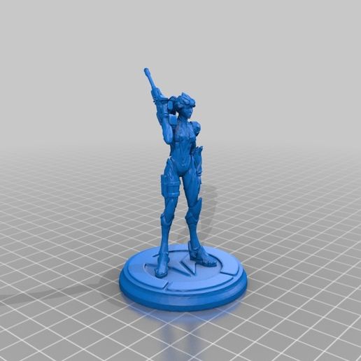 🔫 Overwatch - Widowmaker - Full character - Low poly. Hi-Poly version ...