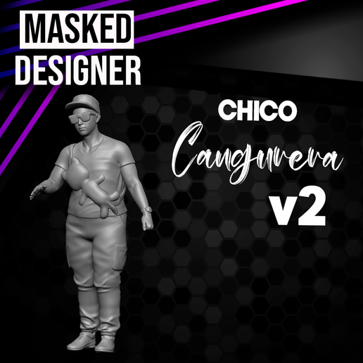 🖼️ CHICO v2 CANGURERA 164・ STL File for 3D printing・Cults