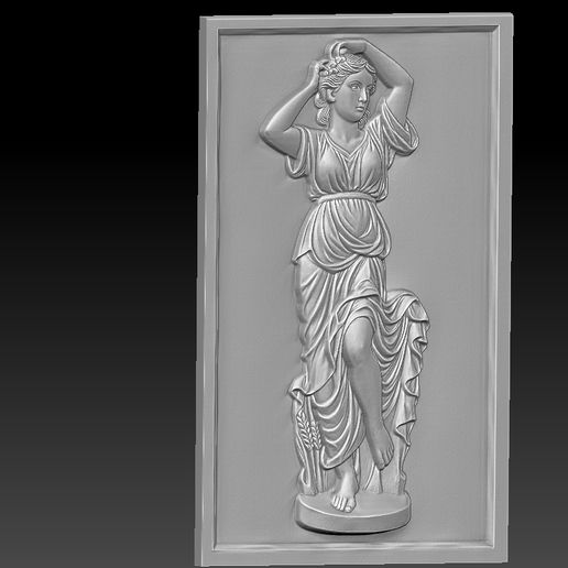 👧 Girl picture CNC Relief Model・ STL File for 3D printing・Cults