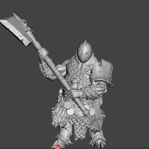 🪓 yoke fiend with great axe・Free STL File for 3D printing・Cults