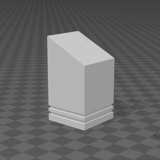 🟪 Pedestal square bust filigree // Square plinth with lines・ STL File ...