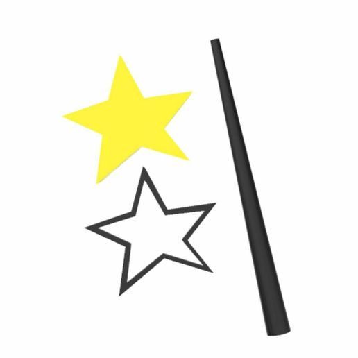 🎃 Varita de Cosmo y Wanda de Los Padrinos Mágicos・Archivo OBJ para ...