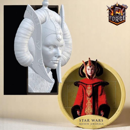 ⭐ Star Wars - Padme Amidala Queen (Book Nook)・ 3D File for 3D printing ...