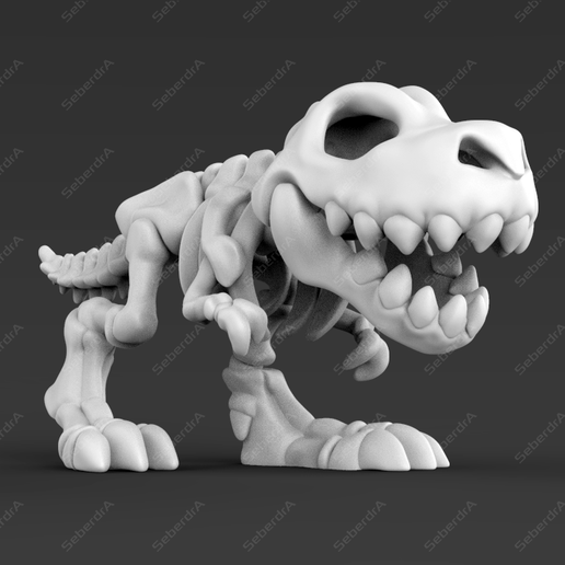 🦖 Cute T-REX Skeleton・ STL File for ・Cults