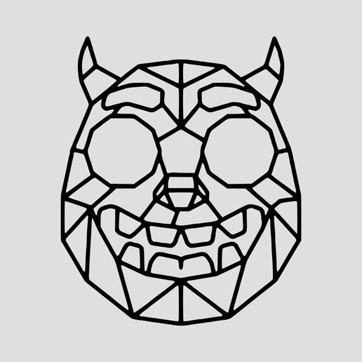 👹 Silly Monster Line Art Wall Art・Free STL File for 3D printing・Cults