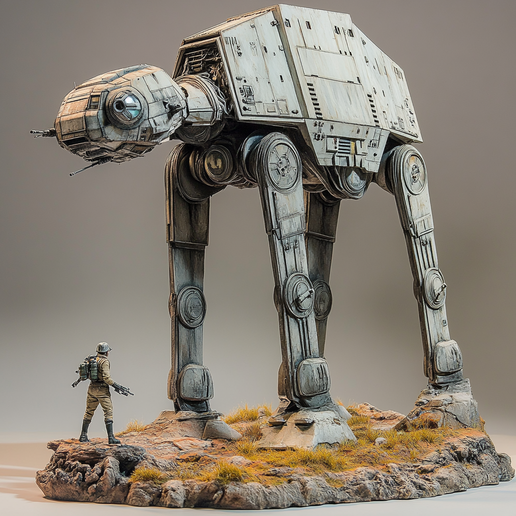 ⭐ AT-AT Walker Figurine 3D Model・ STL File for 3D printing・Cults