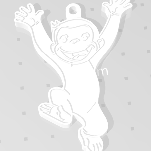 🔑 Curious George・ STL File for 3D printing・Cults
