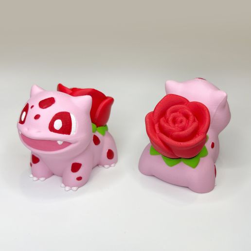 Файл STL POKEMON - POKEMON ROSE BULBASAUR (ПРОСТАЯ ПЕЧАТЬ БЕЗ ПОДДЕРЖКИ ...