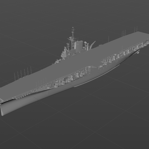 🚢 3D model material of the USS Franklin・ OBJ File for 3D printing・Cults