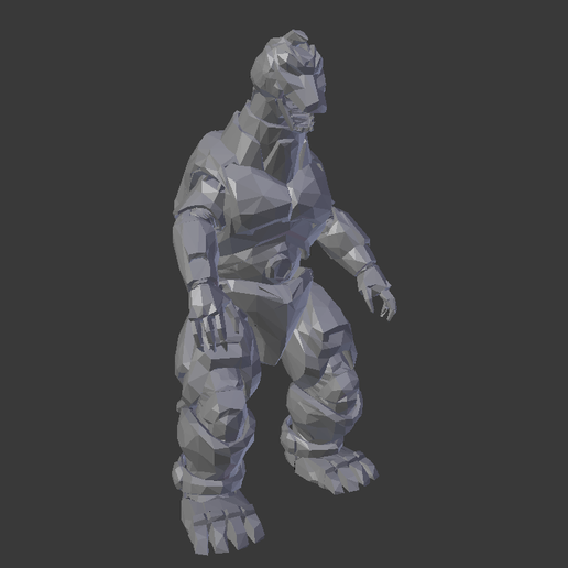 Archivo STL gratis super mecha godzilla low poly 🇯🇵 ・Plan de la ...