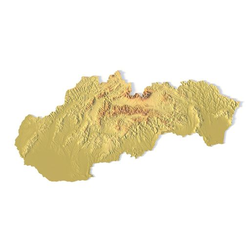 🇸🇰 Slovakia Topographic Map – 3D Model for 3D Printing & CNC Carving ...