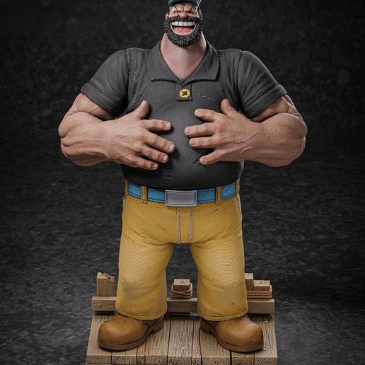 💪 Bluto - Popeye – Fullsize・ 3D File for 3D printing・Cults