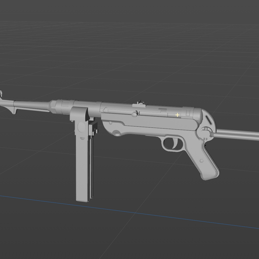 🗺️ German MP40 submachine gun-1 3D model material・ OBJ File for 3D printing・Cults