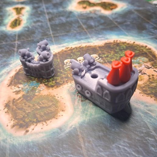 🚢 Custom Ship, Cannon, Small & Large Sails, Flag, Fort for "Plunder: A ...