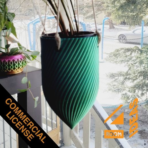 🪴 Bullet Planter Pot 3 - hanging planter + stands - Commercial License ...