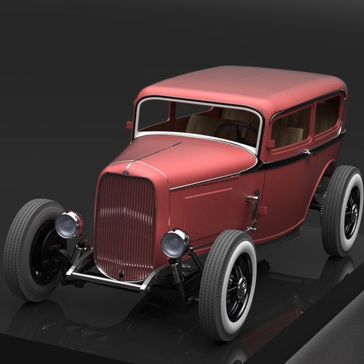 🚙 1932 Ford Model B Standard Tudor 2 door sedan.・ STL File for ・Cults