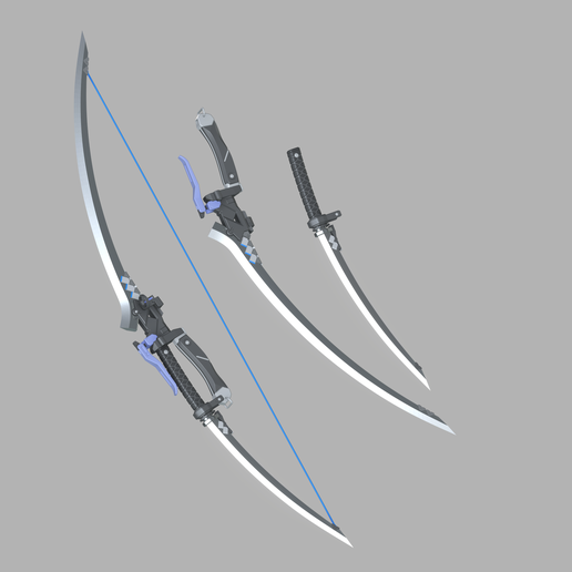 🏹 Zenless zone zero Asaba Harumasa Bow Sword and Sheath for 3dprint・ 3D ...