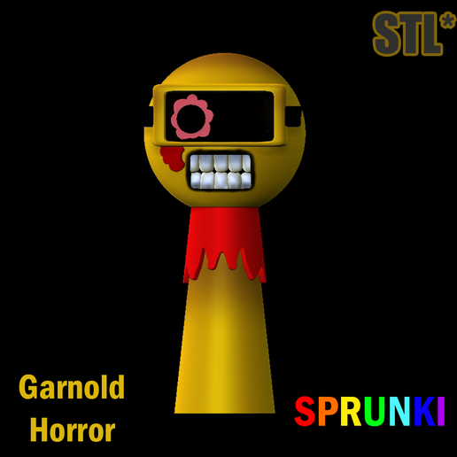 STL file 3D Sprunki Incredibox Garnold Horror Sprunki STL 3D Character Fanart 🦸 ・3D print design ...