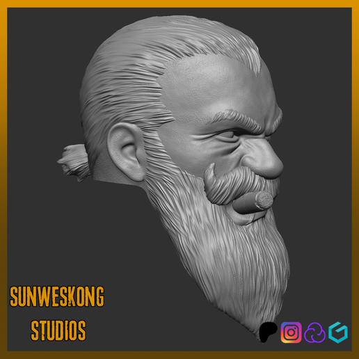 🎅 Santa Klaws Soldier Hatless Headsculpt・ STL File for 3D printing・Cults