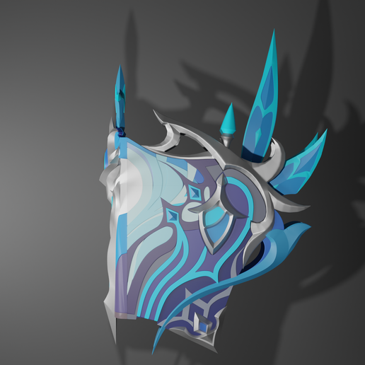 🎭 Genshin impact Neuvillette Catalyst Tome of the Eternal Flow 3D print ...