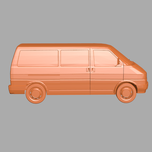 🚗 Volkswagen Transporter T4・Бесплатный STL для 3D-печать・Cults