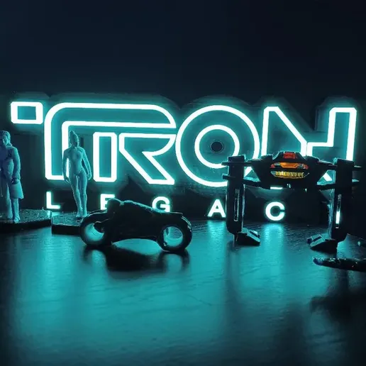 3D printing 3D MULTICOLOR LOGO/SIGN - TRON, TRON: Legacy & TRON: ARES ...