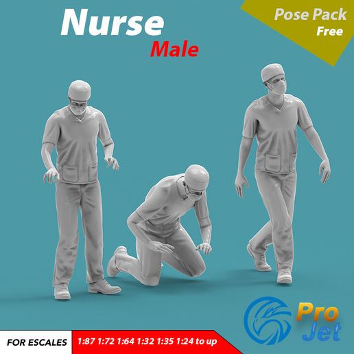 ♂️ NURSE MALE・Free STL File for ・Cults