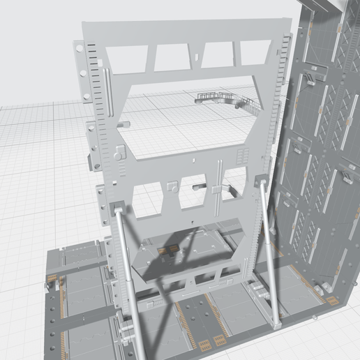 STL file -MHB04F2 - Mecha Hangar Bay 04 Hangar Fixture for MG 3D ...