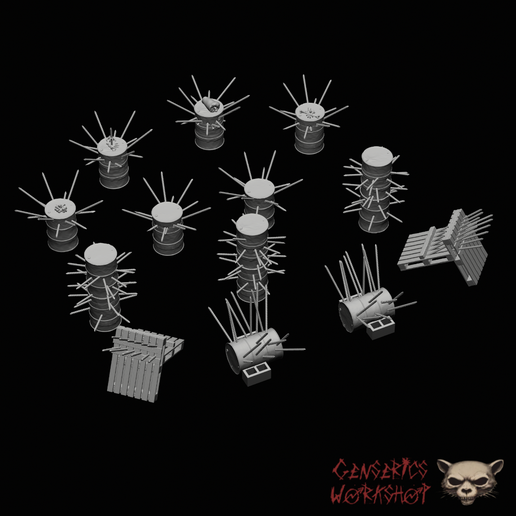 🧟 Zombie/Post Apocalyptic Traps or Barricades・Free STL File for 3D ...