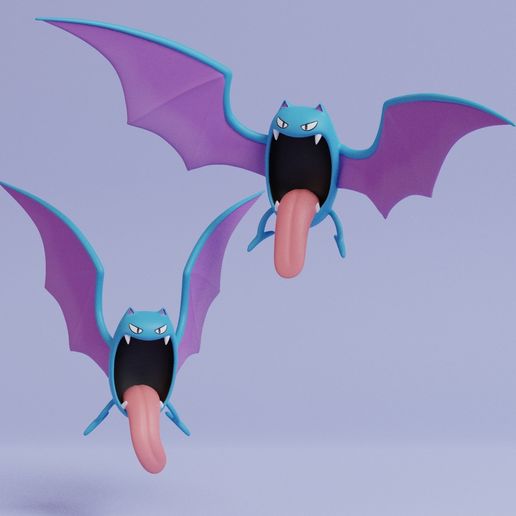 Archivo STL Pokemon - Zubat, Golbat y Crobat con 2 poses 🐉 ・Plan de ...