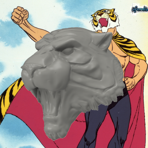 🐅 TigerMan - Wearable Tiger Man Mask・ STL File for 3D printing・Cults