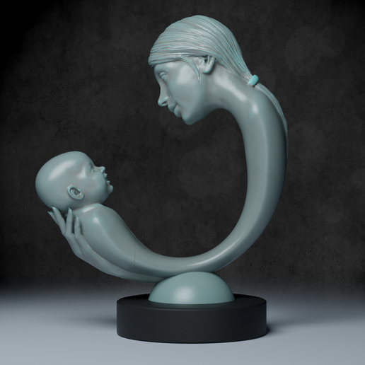 OBJ file Decor Mother & Baby 👶 ・Model to download and 3D print・Cults