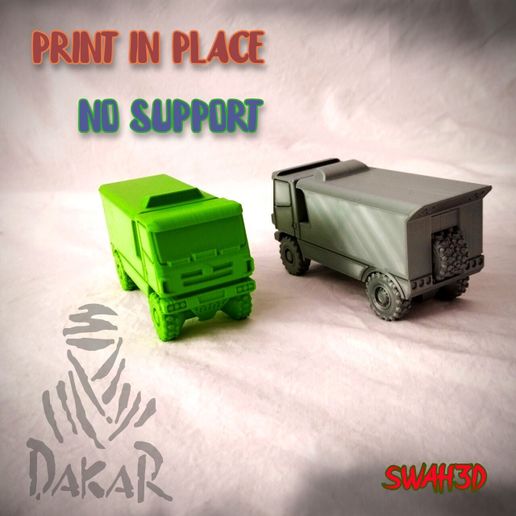 STL file Racing truck Rally Dakar - print in place 🚚 ・Template to ...