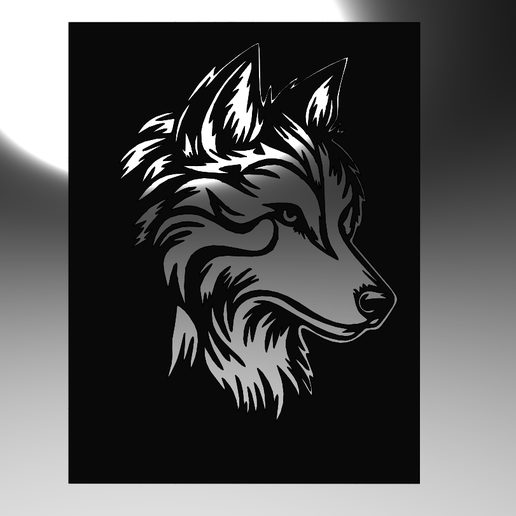 STL file Majestic Wolf Head - Line art 🐺 ・3D printing design to ...
