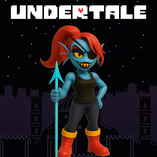 ️‍🔥 Undyne Undertale・ STL File for 3D printing・Cults