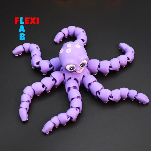 🐙 Flexi Octopus with outstretched tongue - Flexi LAB・ STL File for 3D ...