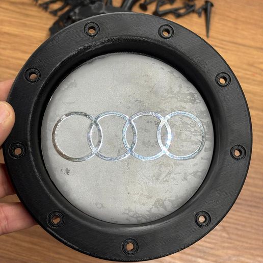 STL file Audi A3 Wheel Center Cap 🚗 ・3D printer design to download・Cults