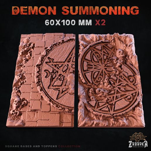 🟪 Demon Summoning [Square] - Bases and Toppers (OLD World)・ 3D File for ...