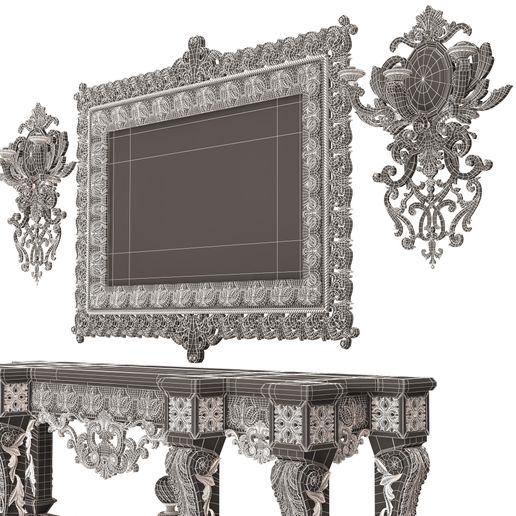 3D file Classic Console Table 013 White 🪵 ・Template to download and 3D ...