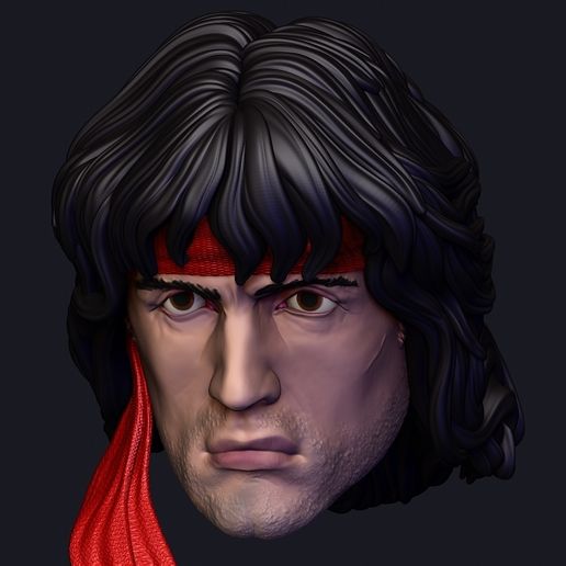 🎬 Rambo 1/12 headsculpt・ OBJ File for 3D printing・Cults