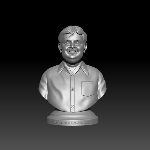 STL file 3D bust model of Vijaykanth 👤 ・3D printing template to ...