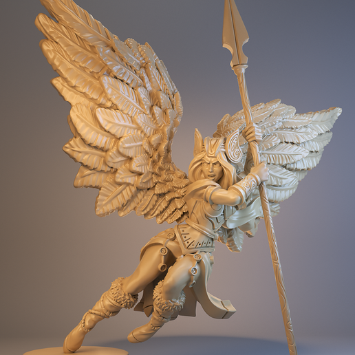 arquivo STL Gondull Valkyrie ♀️ ・design de impressão 3D para download・Cults