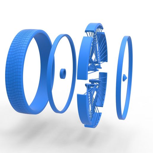 🛞 50 inch Wire wheel of Donk car Scale 1:25・ 3D File for 3D printing・Cults