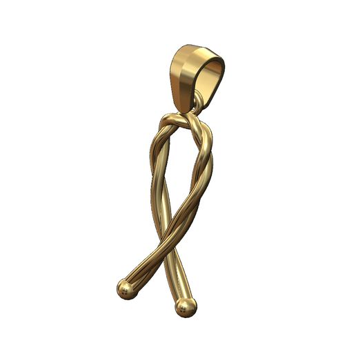 STL file Braided rope knot overlapping pendant charm bail 3D print ...