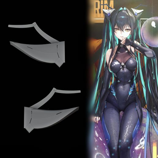 🧜‍♀️ Little Mermaid / Siren - Hair Accesory - Nikke Cosplay Prop・ 3D File for 3D printing・Cults