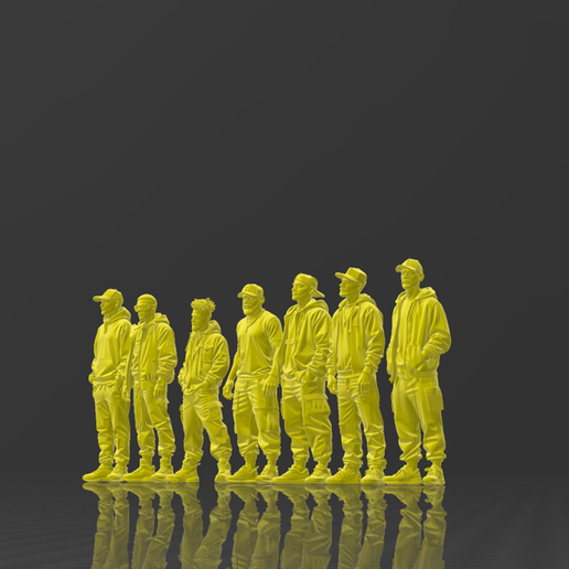 ♂️ 7 Pack Set 3 - Male Figures Urban Underground Style 1/64th Scale ...